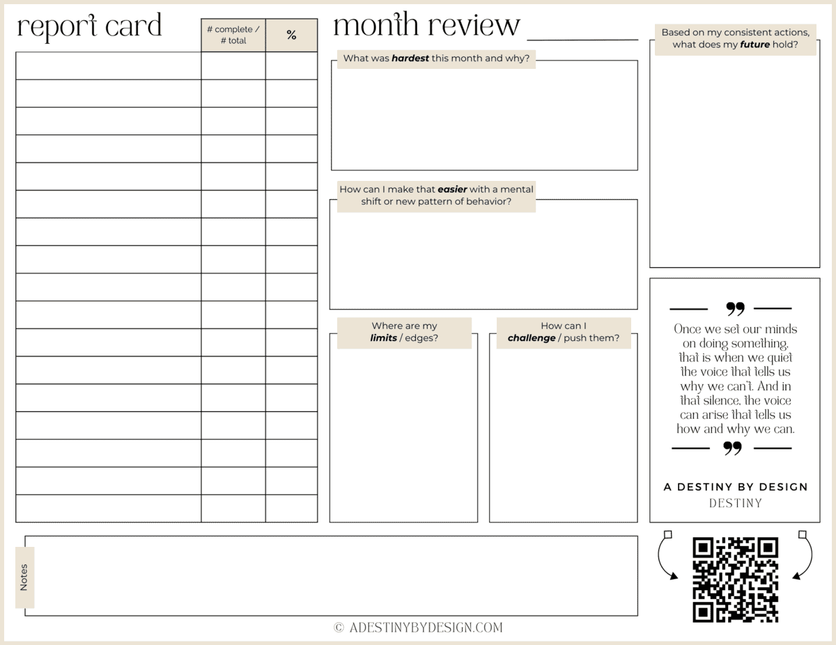 Free Habit Tracker - A Destiny By Design | by Destiny Olivia